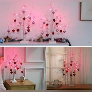 Accessories | Nwt 2pack Valentines Day Decor Lighted Birch Tree With ...